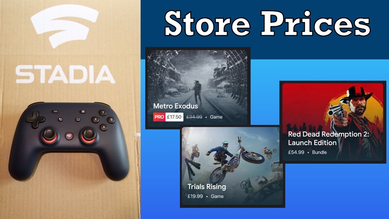 Google Stadia Setup and Store Prices UK £. Screen capture test. - YouTube