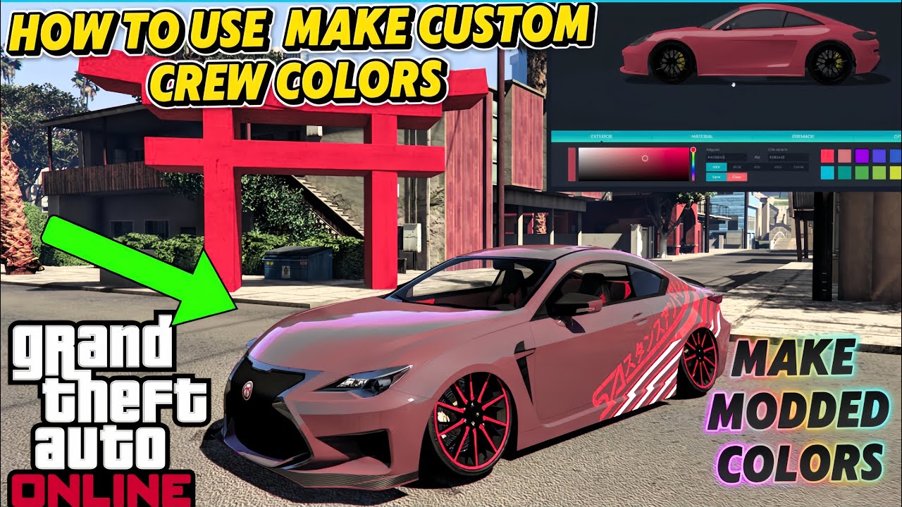 GTA Custom Modded Crew Colors how to make crew colors in GTA 5 online Guide Tutorial - YouTube