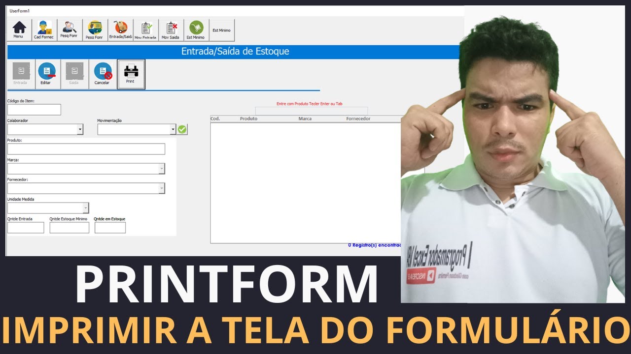 Como Imprimir a Tela do Formulario com PRINTFORM dica super Util para ...