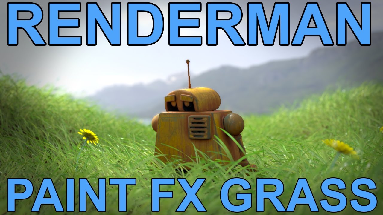 Renderman 21 Paint FX Grass Tutorial - YouTube