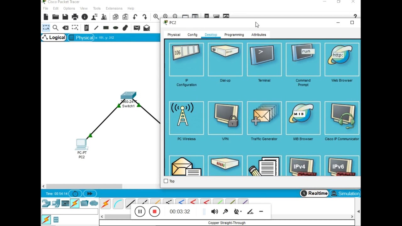 How to connect two computers with Cisco switch - YouTube