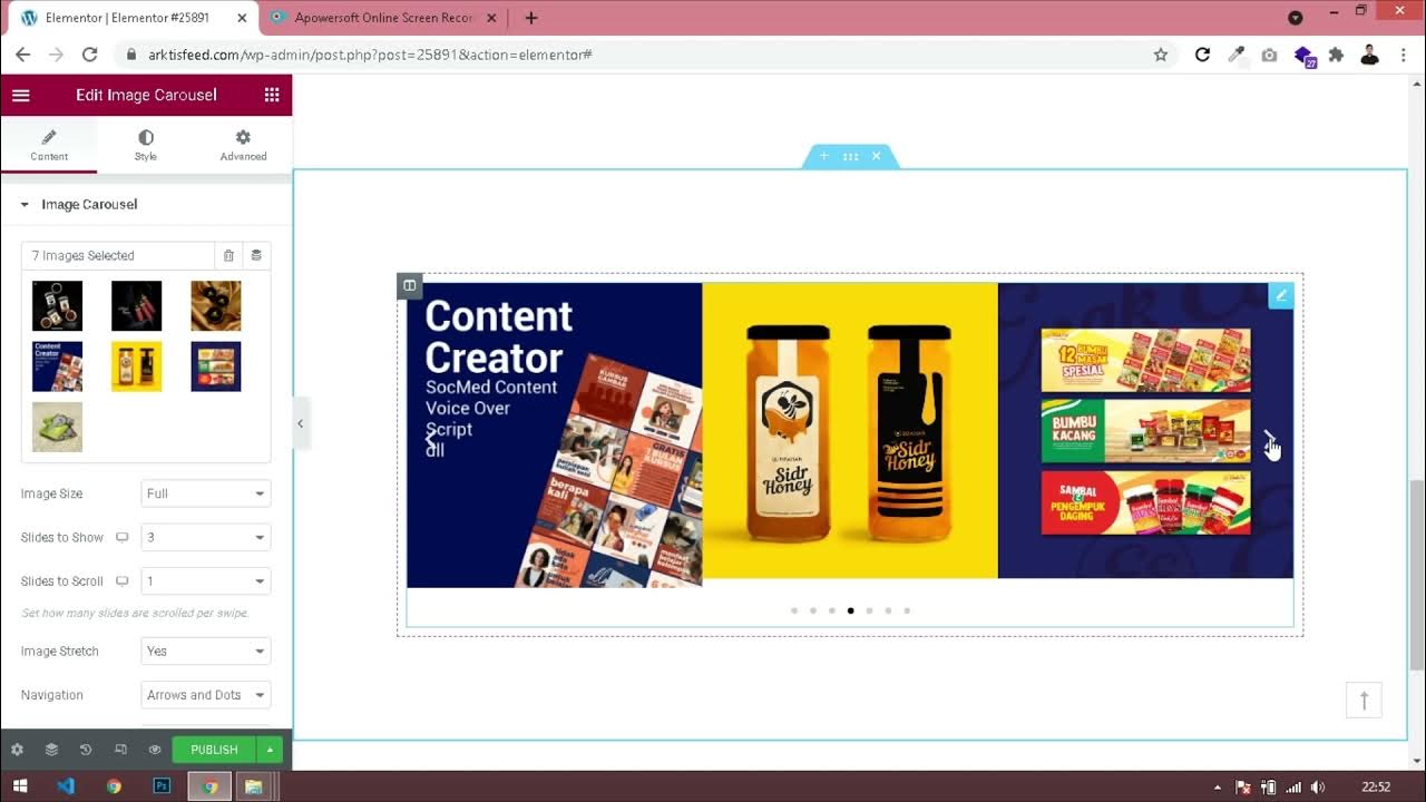 17. Cara Membuat dan Mengatur Element "Image Carousel" Pada Elementor ...