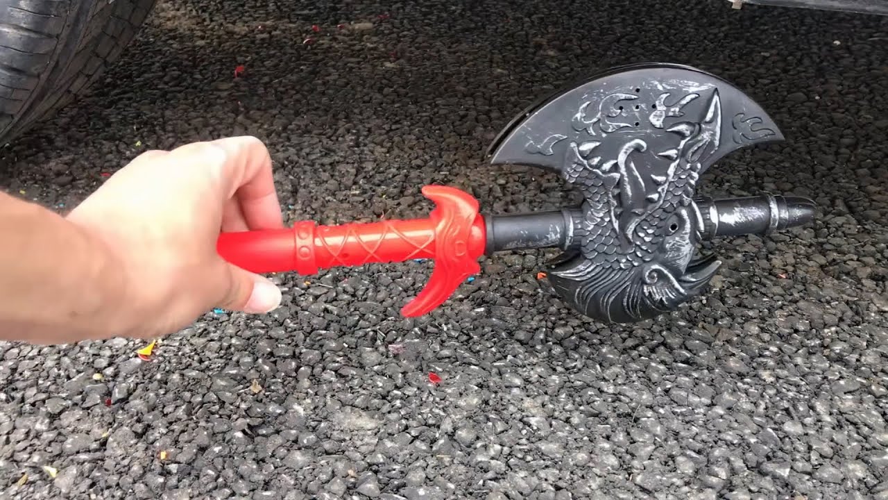 Crushing Crunchy & Soft Things by Car!Experiment CAR VS Axe toy - YouTube