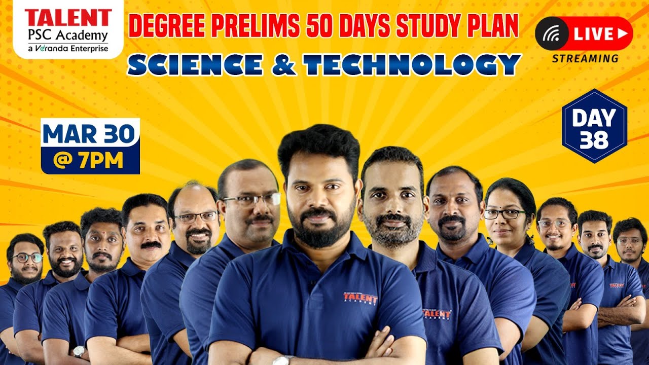 Degree Prelims 50 Days Study Plan - SCIENCE & TECHNOLOGY | TALENT - Degree Level PSC - # ...