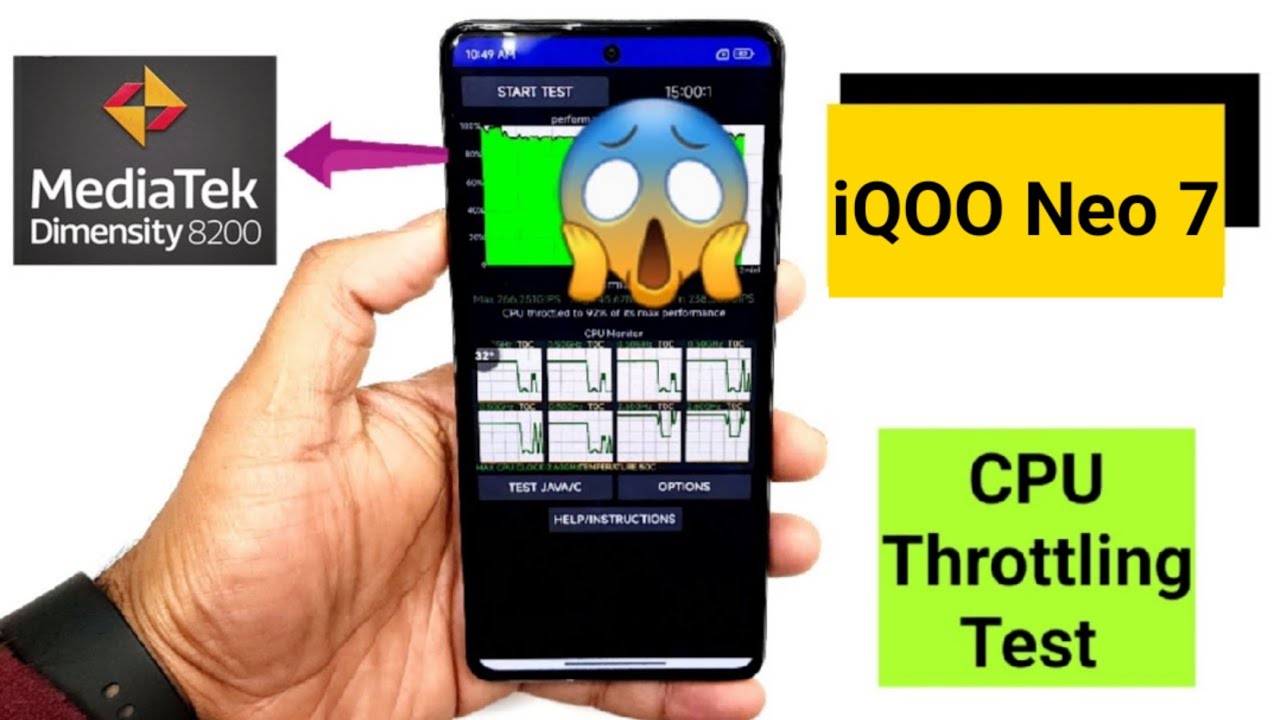 iQOO Neo 7 CPU Throttling Test Dimensity 8200 #iqooneo7 #iqoo - YouTube