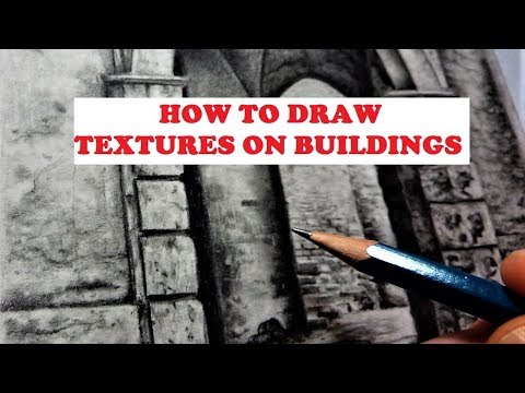 How to Draw Buildings, Graphite Drawing Textures, Shading & Blending ...