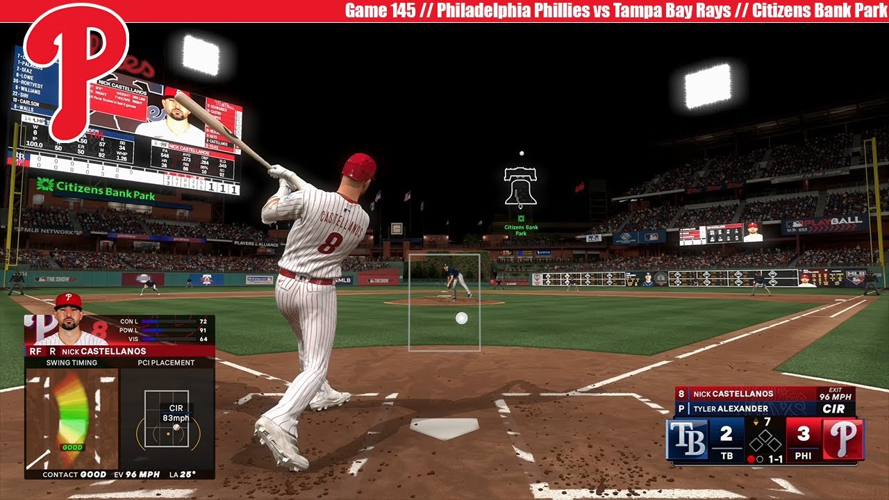 MLB The Show 24 | Philadelphia Phillies vs Tampa Bay Rays | Game 145 ...