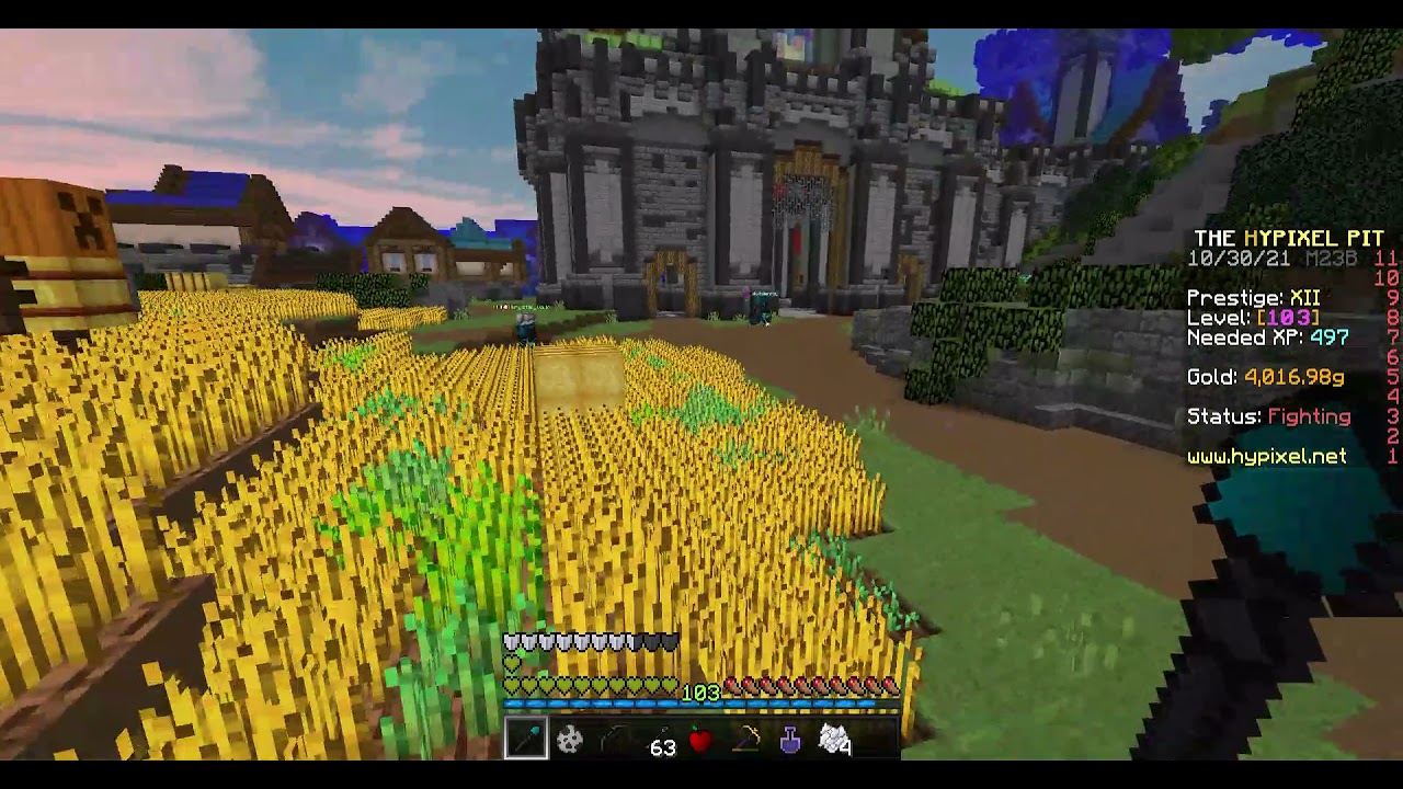 Minecraft manhunt in Hypixel pit - YouTube