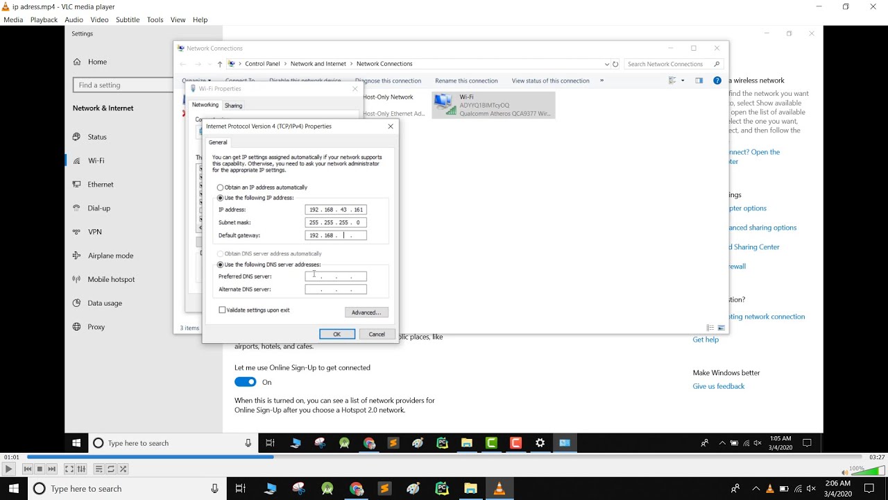 How to configure ipv4 and ipv6 manually into pc | laptop | ipv4 | ipv6 ...