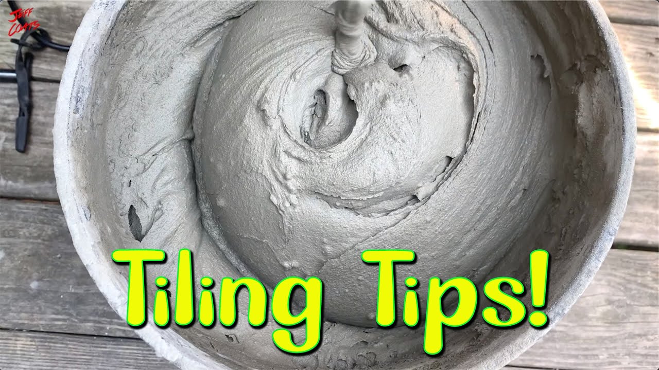 Tile Setting Tips - How Set and Lay Large Format Tile - Thin Set Mixer ...