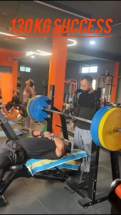 130 kg bench press failed I tried again after 3 days I hit 130 kg 1 rep success 💪💪 - YouTube