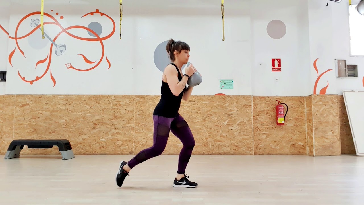 Kettlebell series - goblet reverse lunges - YouTube