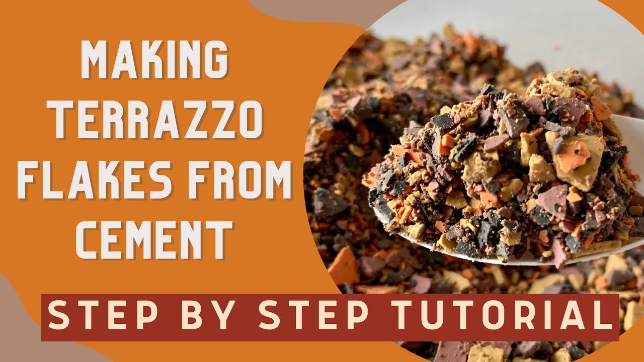 How to make terrazzo flakes for terrazzo tray project | Terrazzo Cement ...