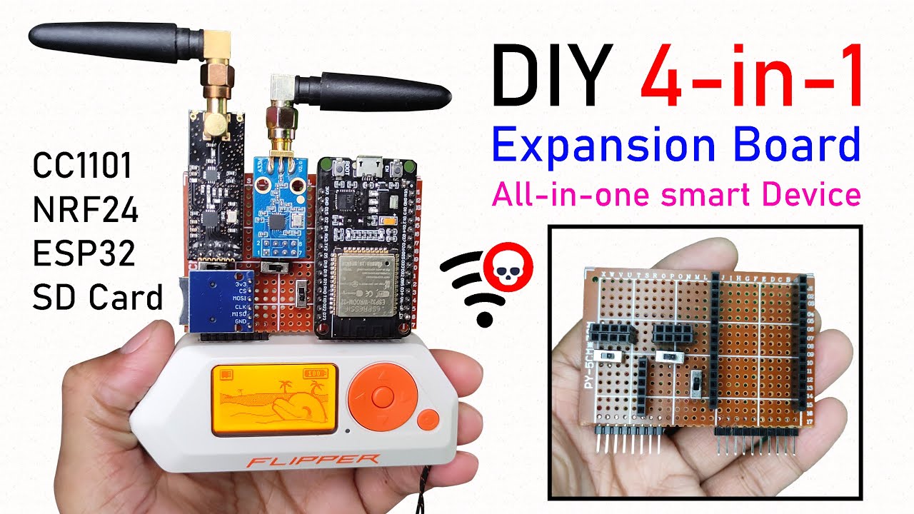 DIY 4-in-1 Multi-tool Expansion Board for Flipper Zero | ESP32, CC1101 ...