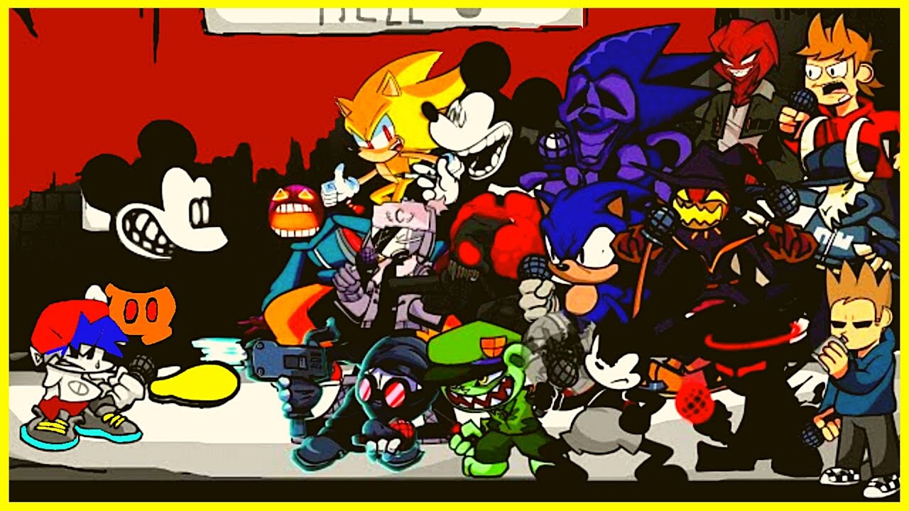 🎤 Different Characters Sing It VS Mickey Mouse 3rd | FNF Really Happy ...