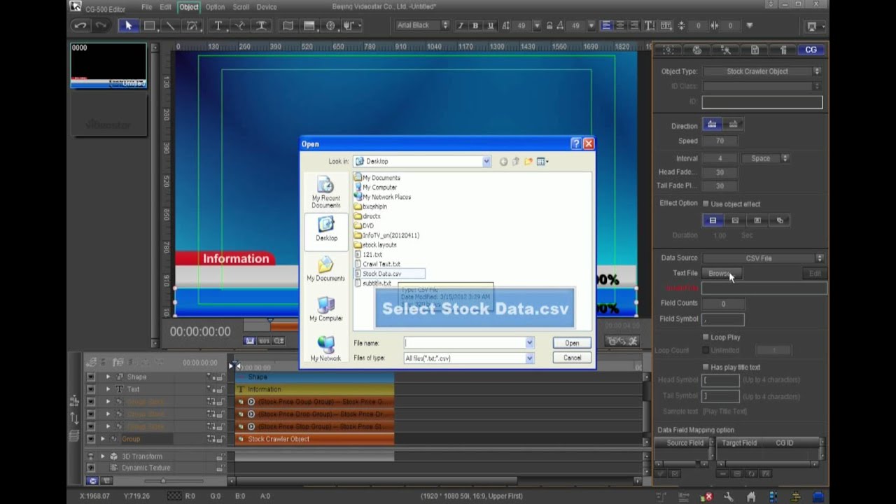 datavideo CG-500 HD/SD Graphics & Character Generator tutorial 8-11 ...