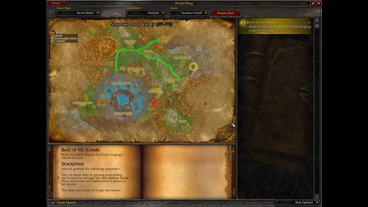 World of Warcraft Quests - Bane of the Illidari - YouTube