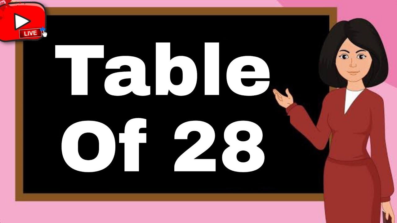 Table Of 28 | Learn Multiplication Table Of 28 | 28 Ka Table | 28 Ka ...