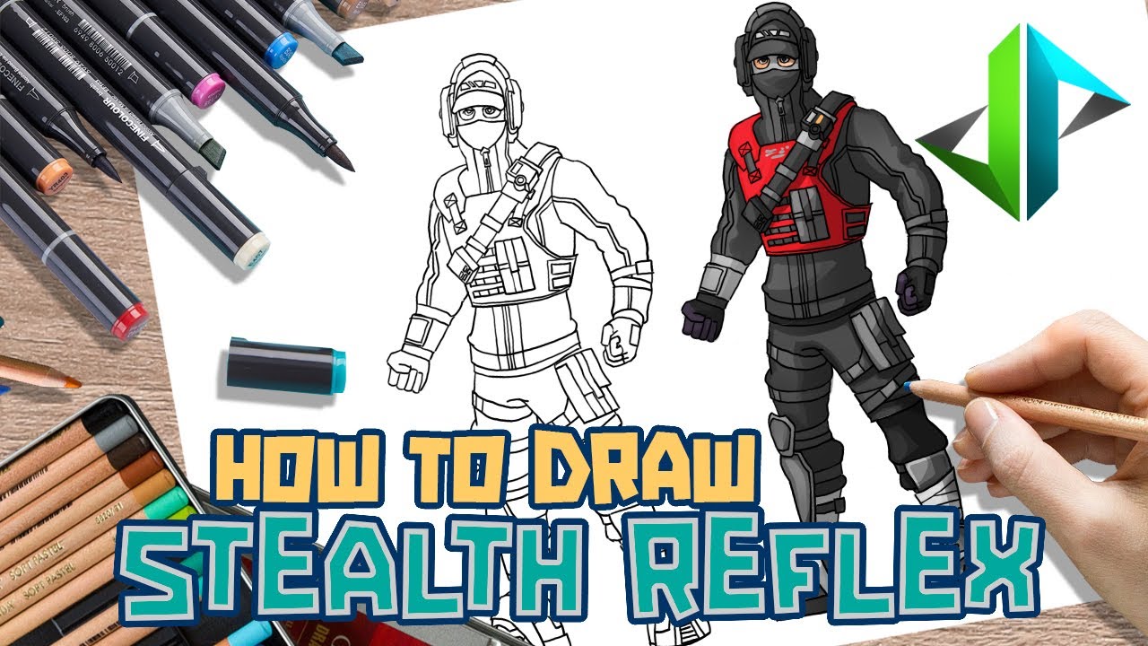 [DRAWPEDIA] HOW TO DRAW STEALTH REFLEX SKIN from FORTNITE - STEP BY ...
