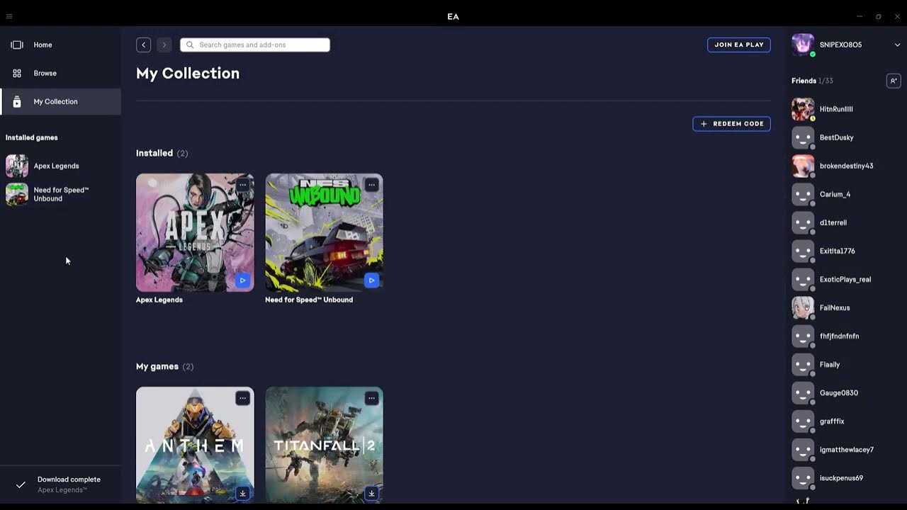 Selling my EA Account, Apex Legends, Titanfall 2, Anthem, NFS Unbound - YouTube
