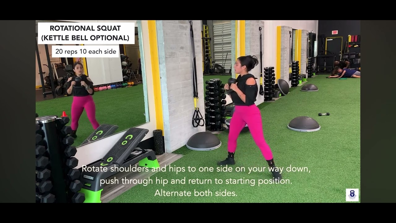 DB Rotating Squats - YouTube