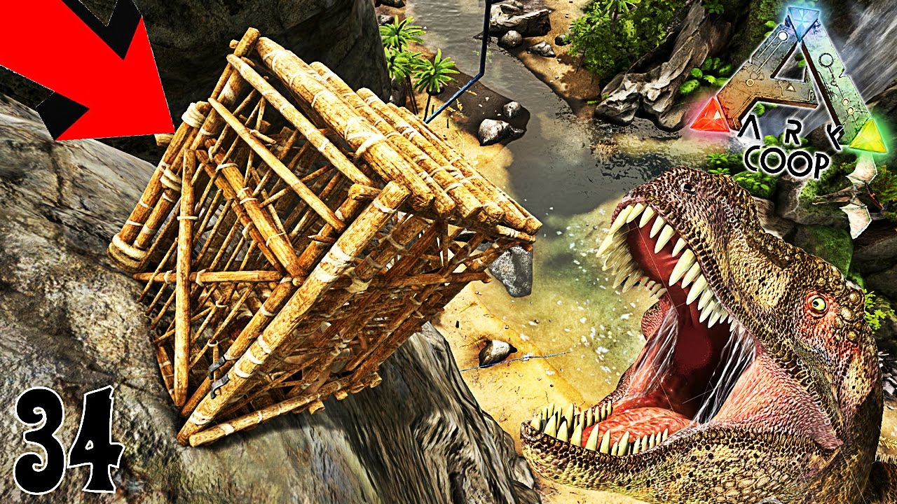 PIÉGÉ DANS UNE CAGE AU DESSUS DU VIDE ! | ARK COOP: Primitive Plus ! # ...