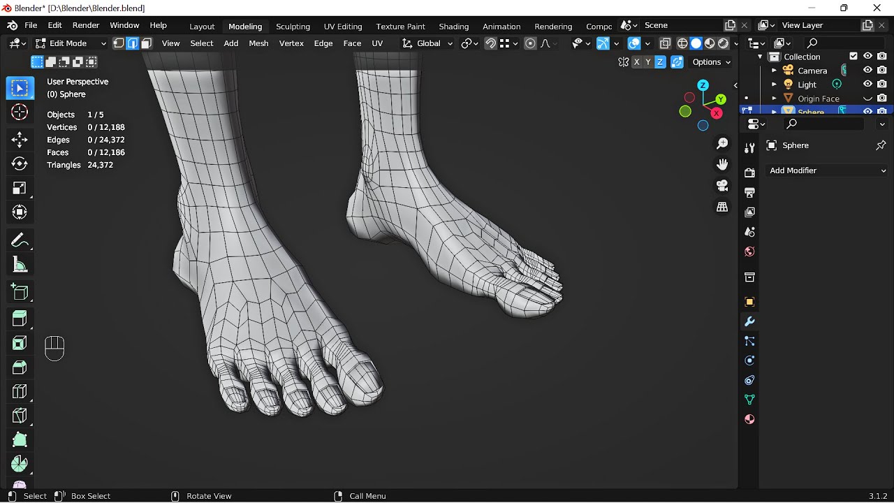 Modeling without sculpting Ep.15 : Feet Topology(BLENDER) - YouTube