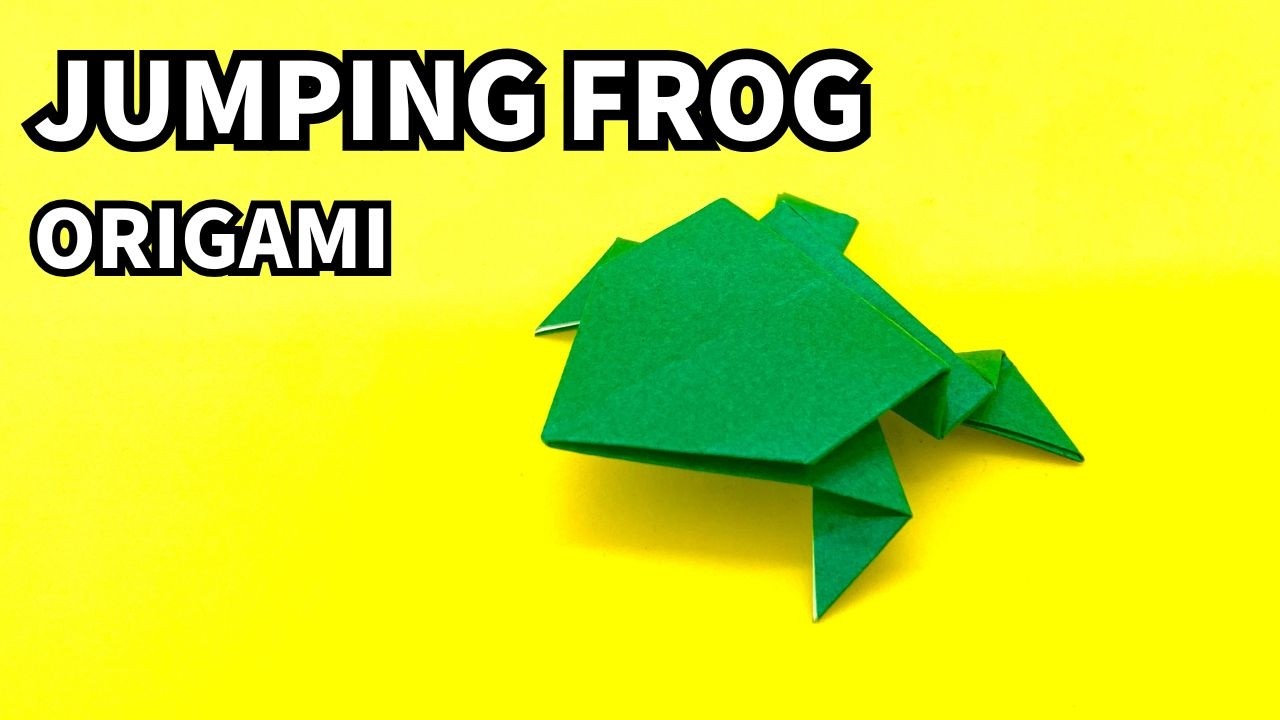 How to make an easy origami jumping frog - YouTube