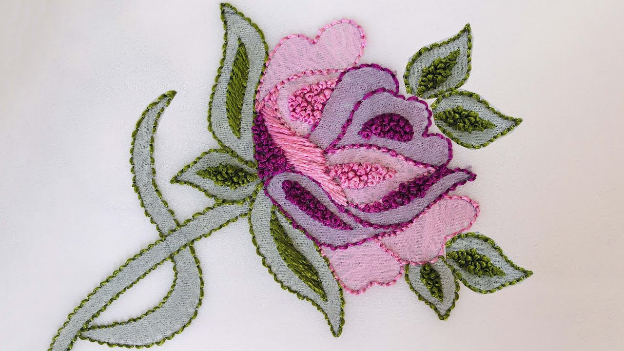 Shadow Works Hand Embroidery - Beautiful Needle Art On Sheer Fabric ...
