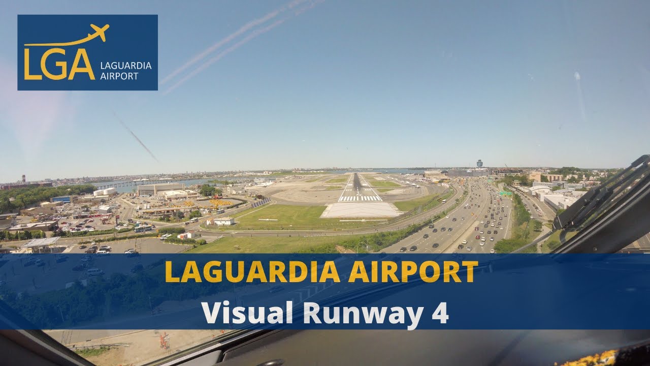 LaGuardia Airport Visual Runway 4 (Dash View) - YouTube