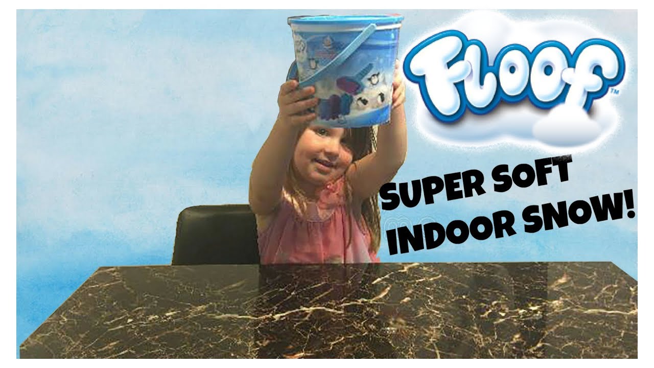 PLAYING WITH FLOOF INDOOR SNOW SNOWBALL MAKER BUCKET SUPER SOFT! - YouTube