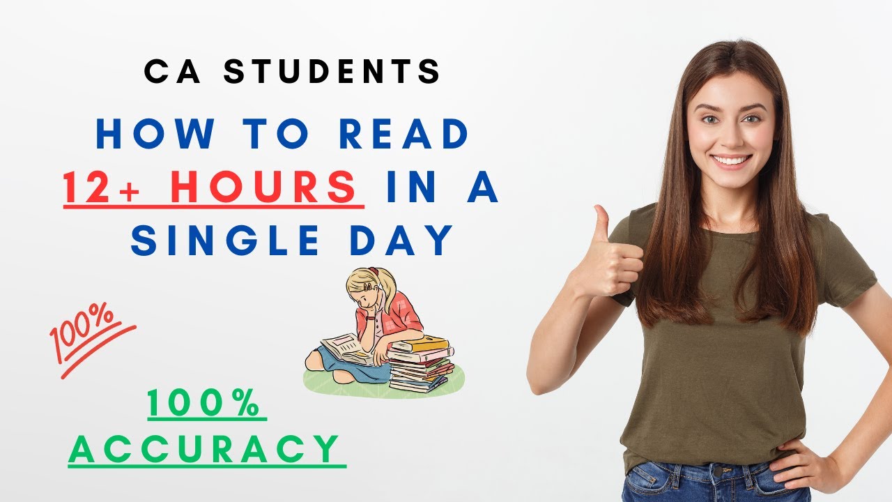 How to Study 12+ hours in a single day easily! Pass CA Exams without ...