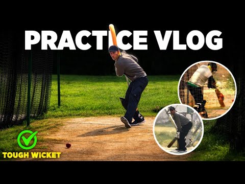 Batting Vlog on a TOUGH WICKET | Hard Net Session Today - YouTube
