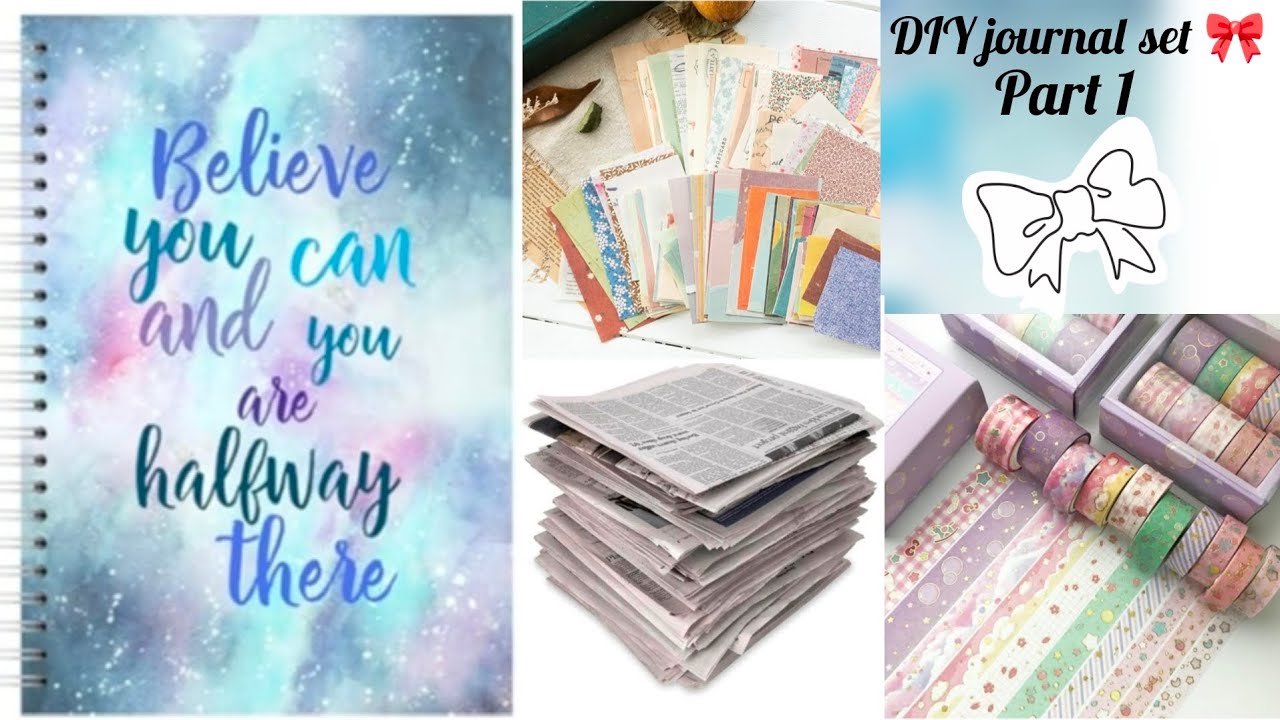 DIY journal set 🎀 | part 1 | paper craft | craft youtube video | paper ...