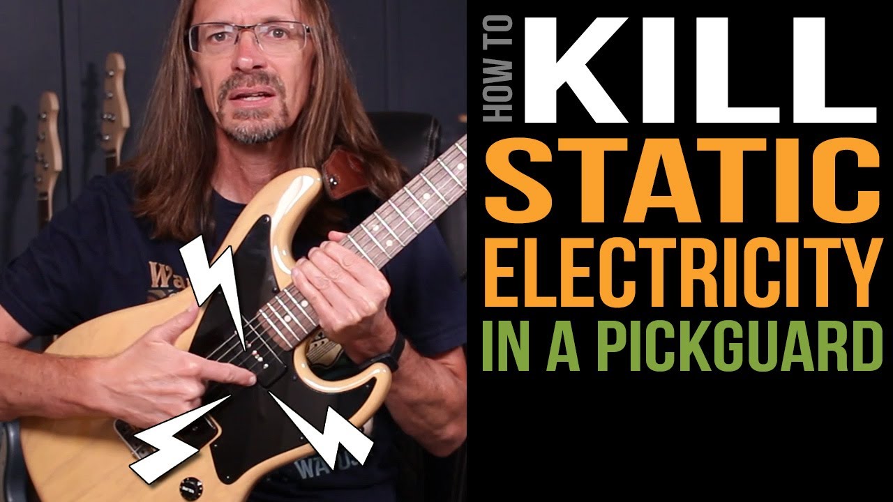 How to kill static electricity on a guitar pickguard - YouTube