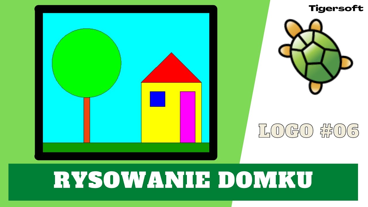 LOGO 🐢 rysowanie domku z drzewem 🌳🏠 Logomocja - YouTube