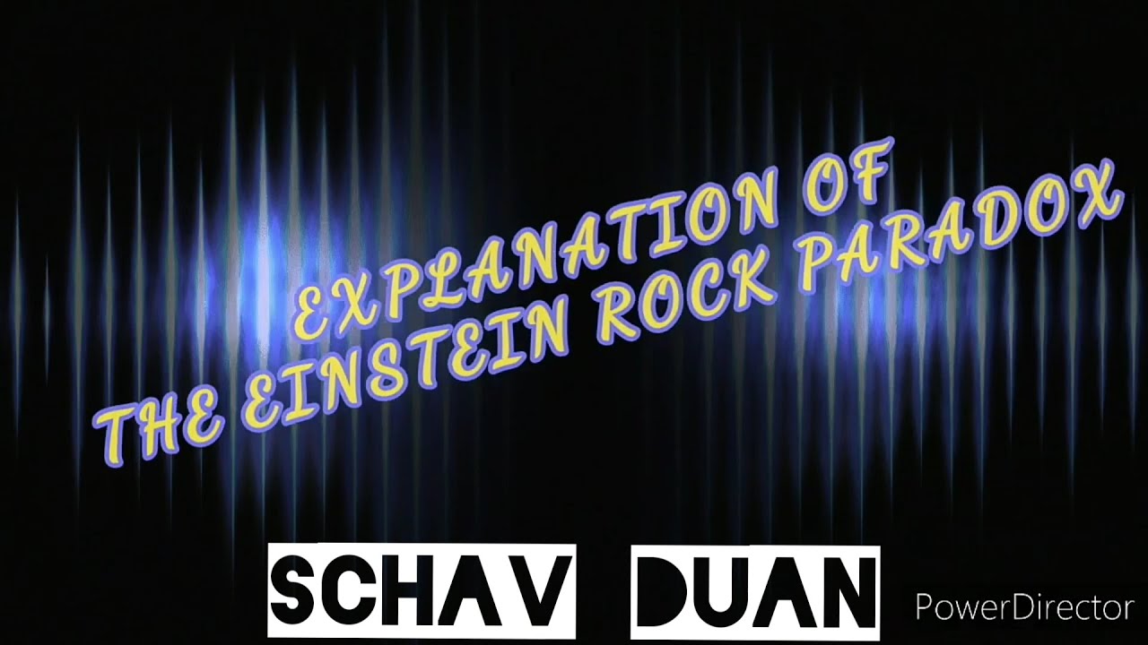 Explanation Of The Einstein Rock Paradox | Puzzle | Fun experiments ...