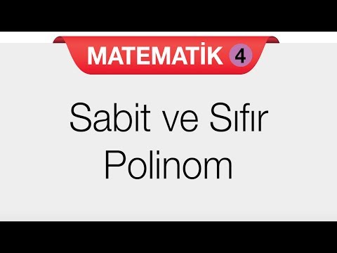 Polinomlar - Sabit ve Sıfır Polinom