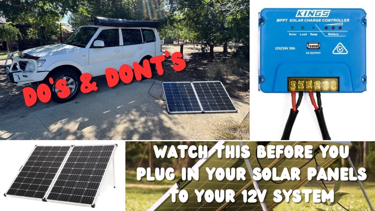 HOW TO CONNECT KINGS PORTABLE SOLAR PANELS WITH SOLAR REGULATOR TO DCDC ...