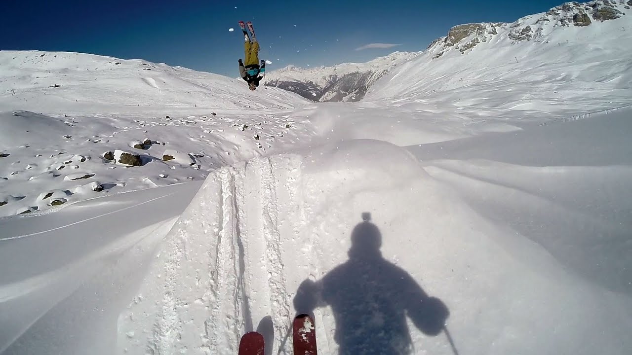 Crash Ski Freeride et Double Backflip Mickael Bimboes - YouTube
