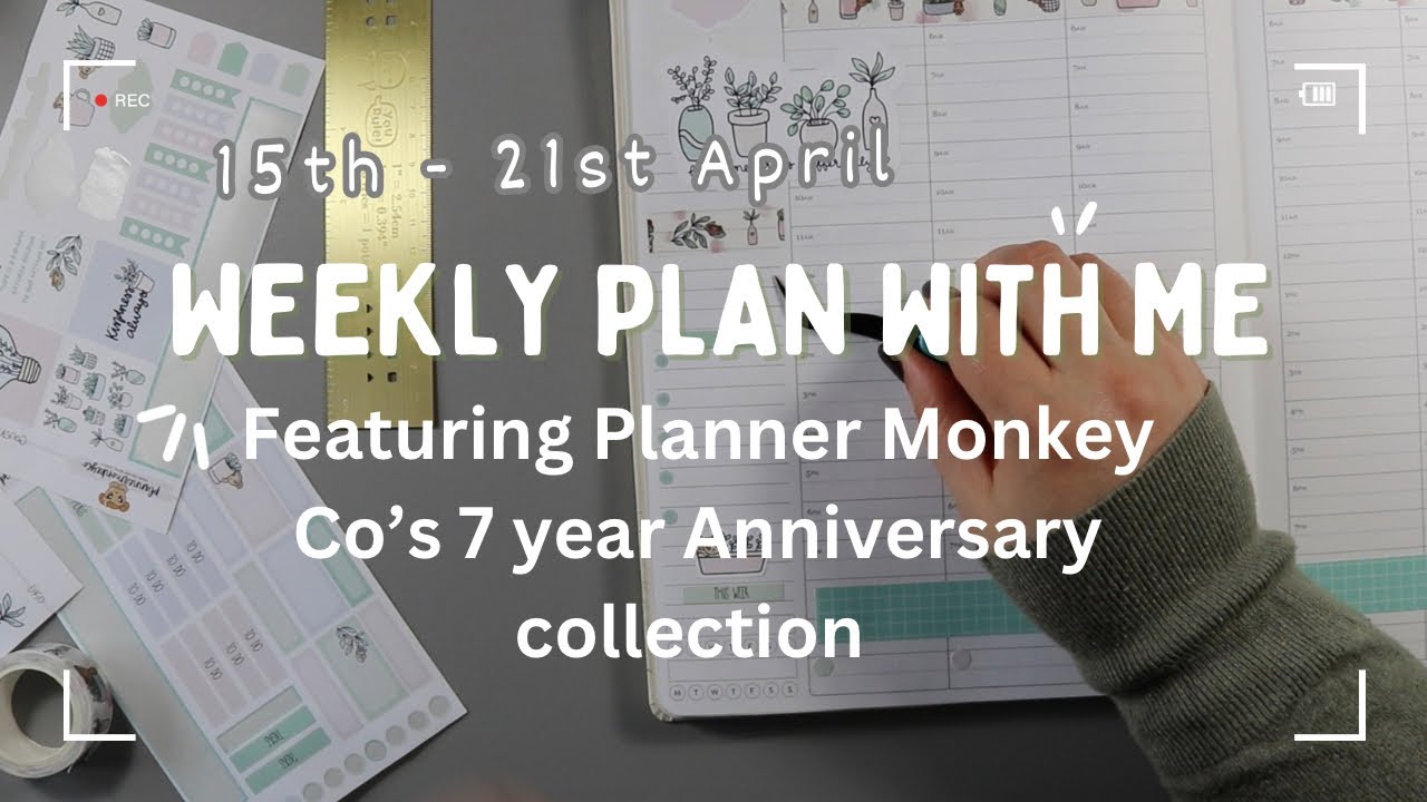 Plan with Me 15th - 21st April ft. Planner Monkey Co ‘Everyone Grows ...