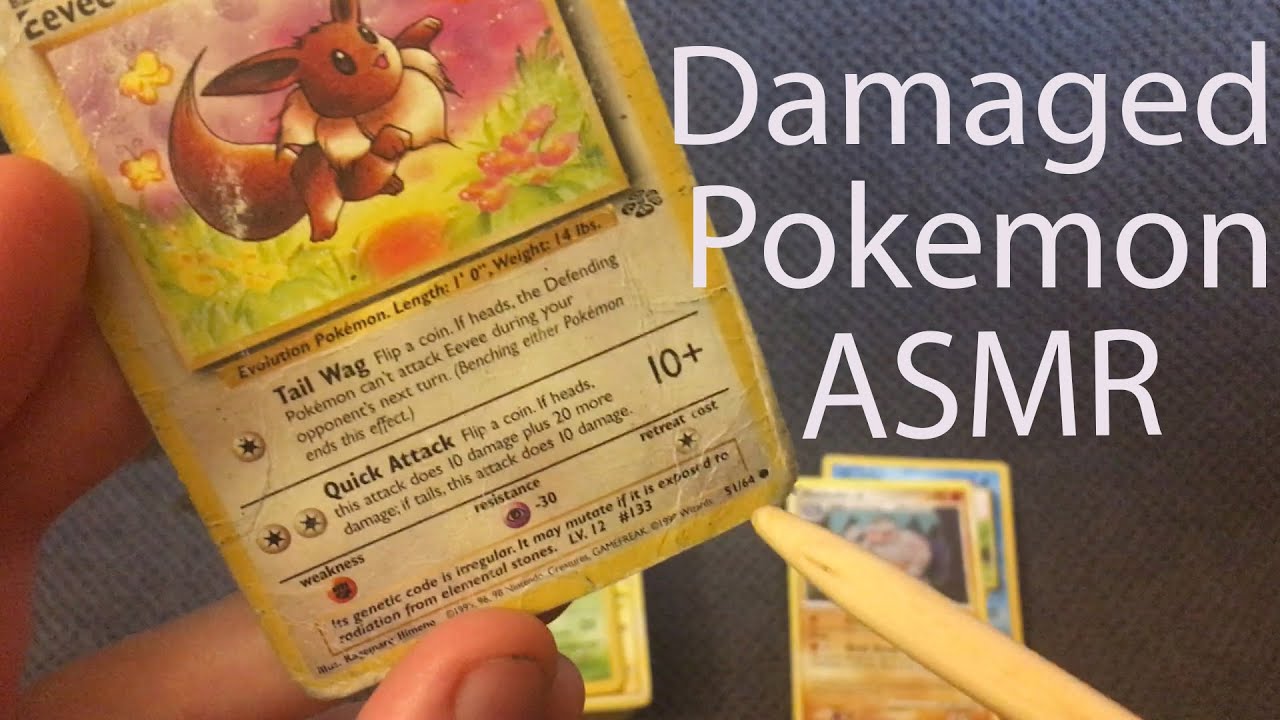 Damaged Pokémon Cards! Fun Relaxing ASMR With Old Vintage Pokemon - YouTube