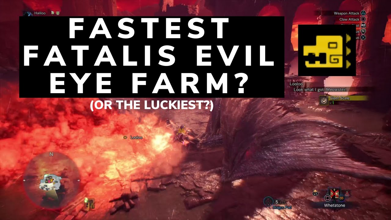 MHW Iceborne: Fastest Fatalis Evil Eye Farm (or Luckiest?) (all in 5 ...