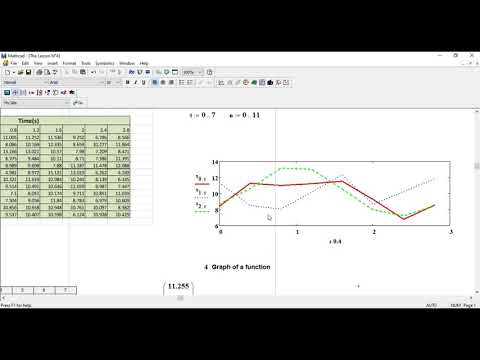 Mathcad 15 :- Part 04 ( import table from Excel , Graph) - YouTube