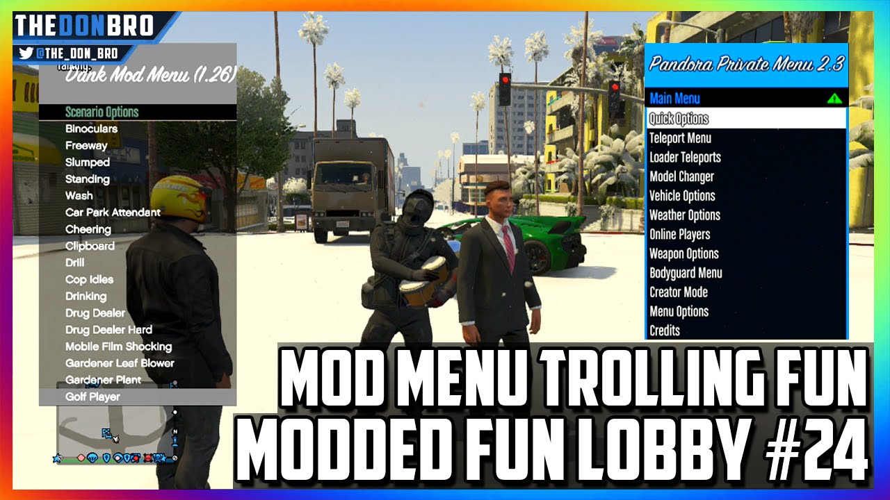 GTA 5 ONLINE - MODDED FUN LOBBY #24 - MOD MENU TROLLING FUN (GTA 5 MODS ...