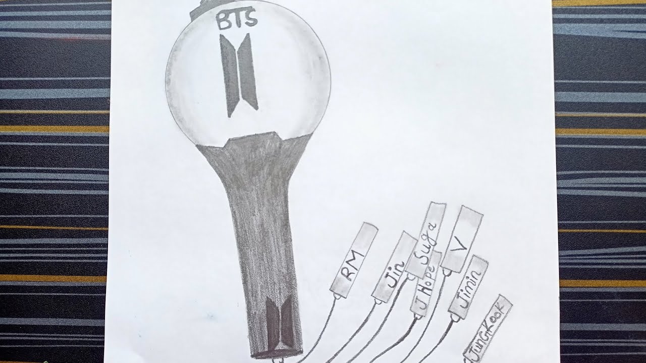 How to draw BTS bomb | BTS bomb drawing step by step for beginners ...