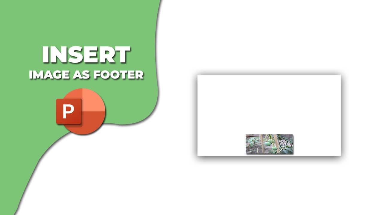 How to insert an image as a footer in PowerPoint - YouTube