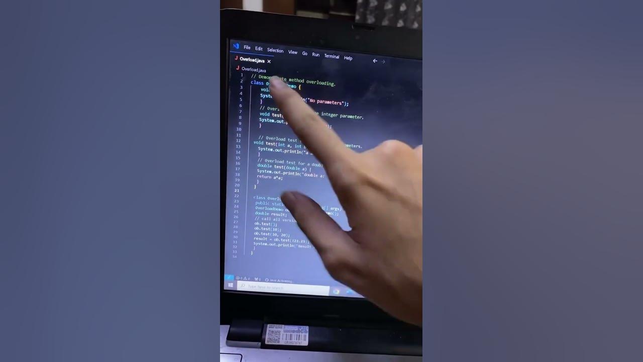 Method Overloding In Java Methodoverloading Java Bca Coding Youtube 