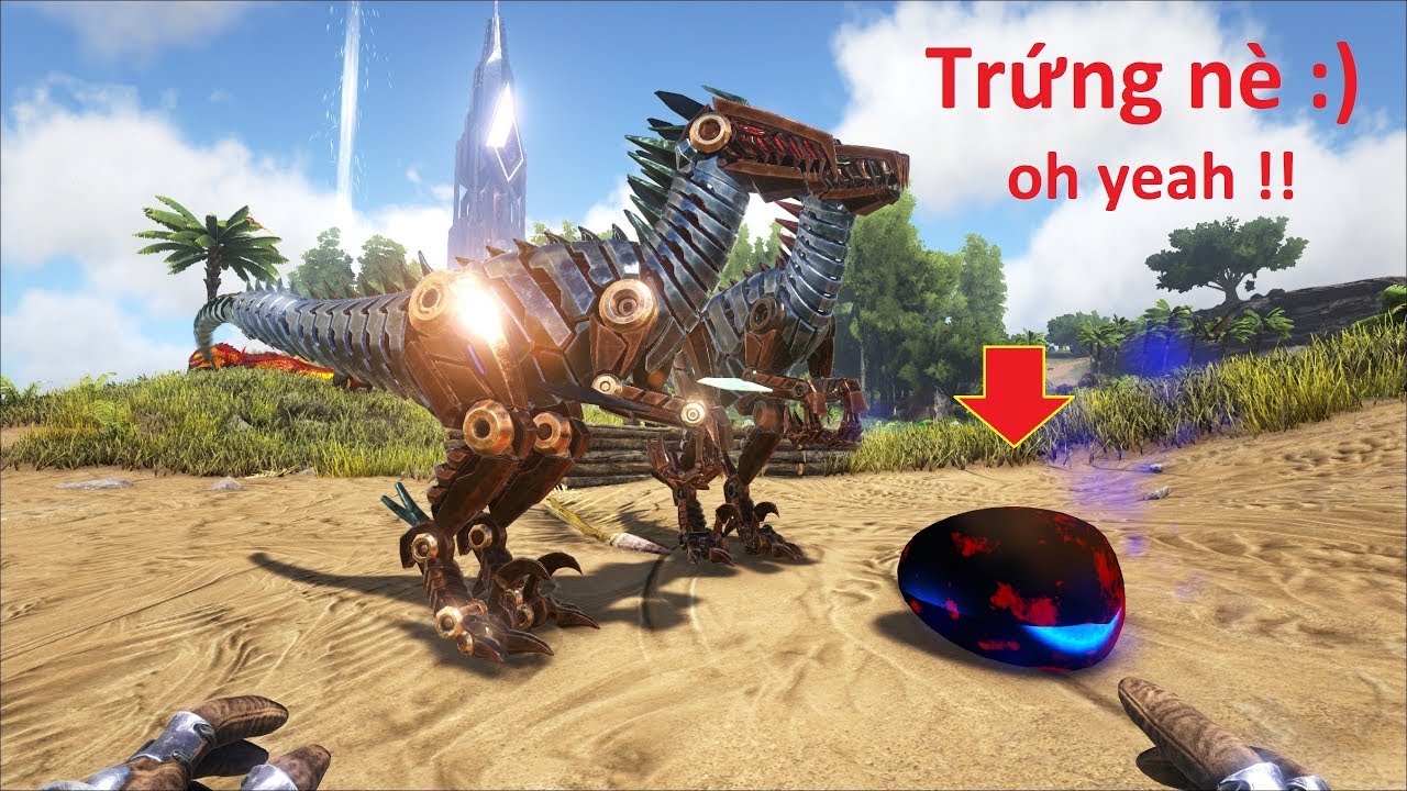 ARK Online #9 - Oh Yeah! Khủng Long Robot Raptor Đẻ Trứng! ^_^ - YouTube