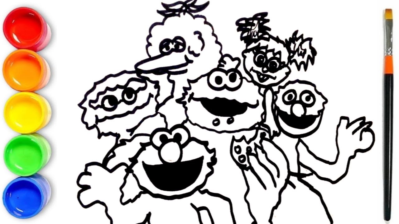 How to draw Sesame Street | Drawing Sesame Street - YouTube